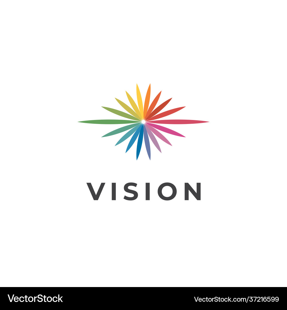 Eye vision logo design Royalty Free Vector Image