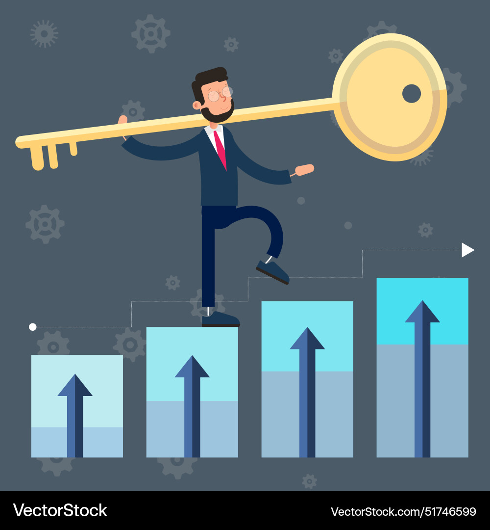 Flat businessman Royalty Free Vector Image - VectorStock