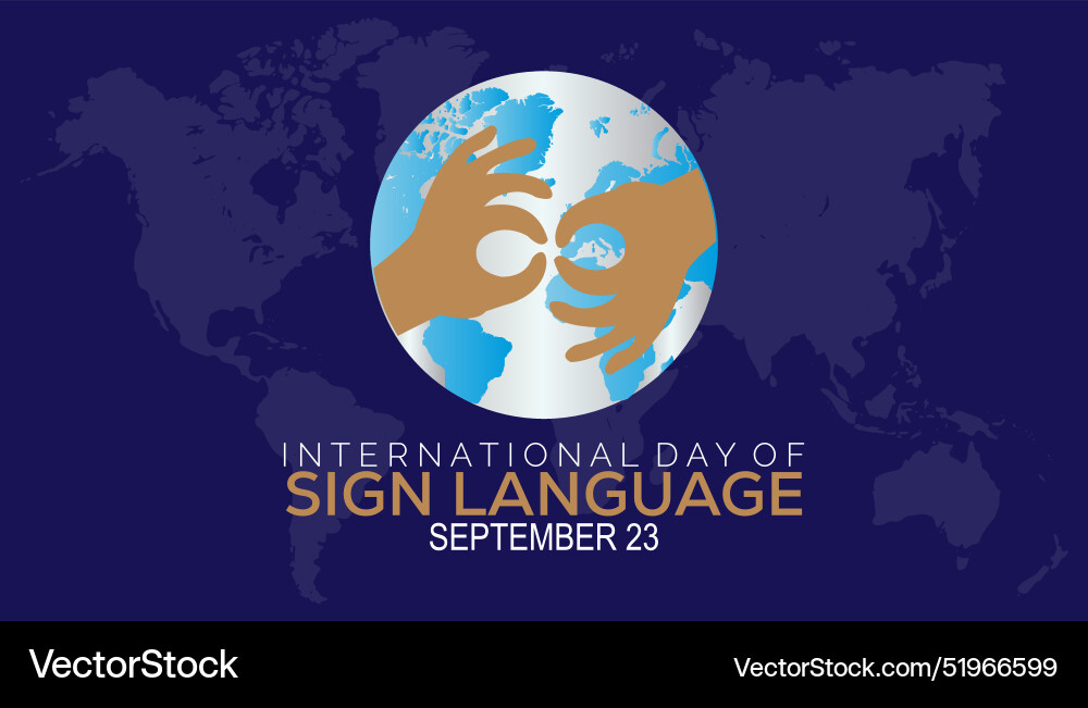 International day of sign language Royalty Free Vector Image