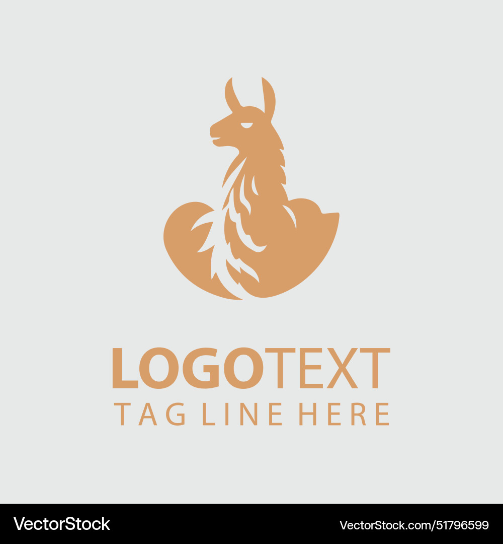 Llama logo Royalty Free Vector Image - VectorStock