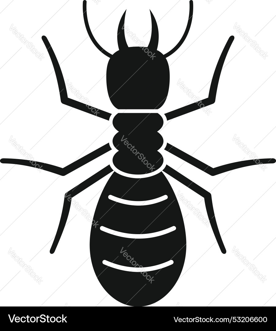 Black termite insect spreading its legs icon Vector Image