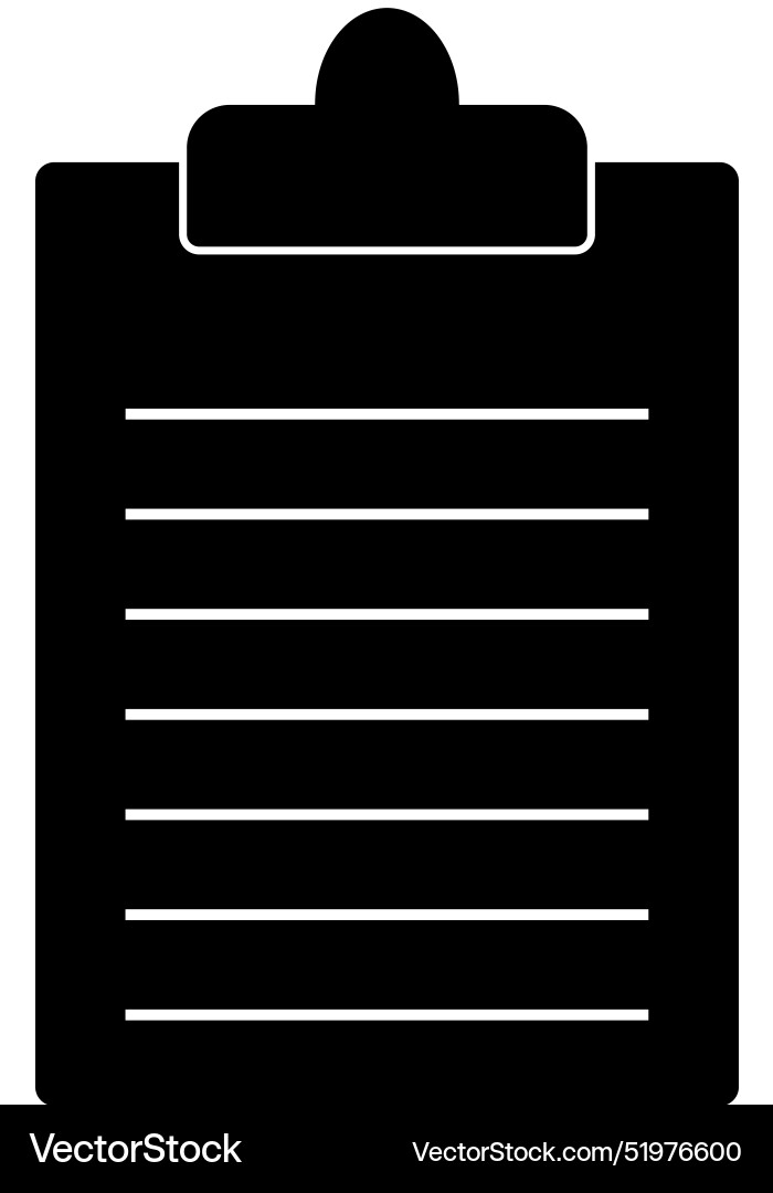 Clipboard with note book icon black Royalty Free Vector