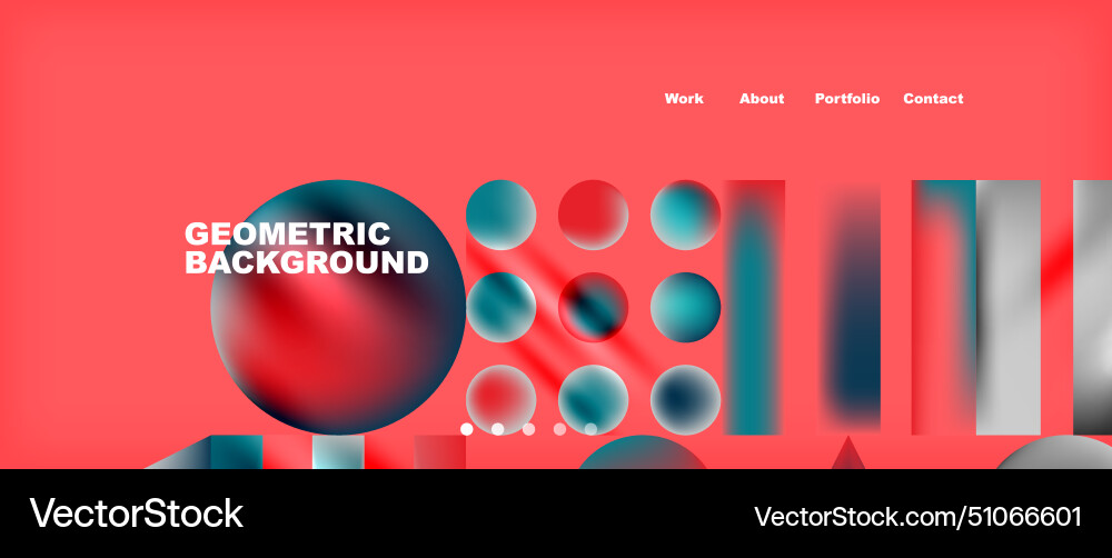 A red background with geometric shapes Royalty Free Vector
