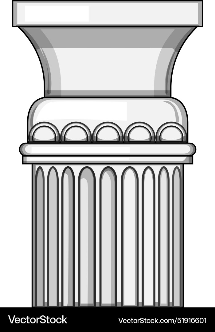 Architecture column ancient cartoon Royalty Free Vector