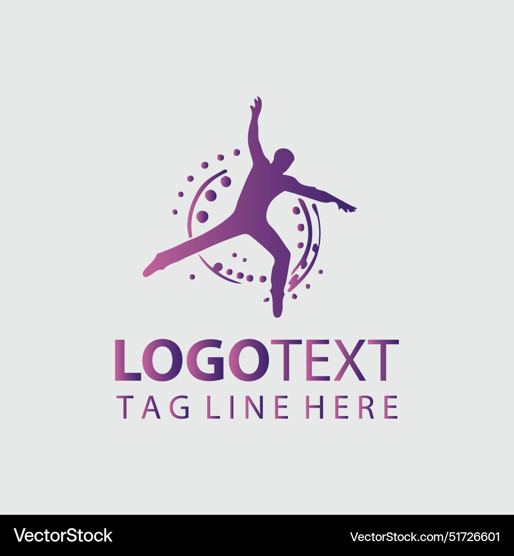 Dancing logo Royalty Free Vector Image - VectorStock
