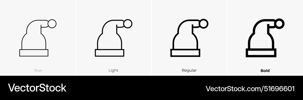 Hat icon thin light regular and bold style design Vector Image