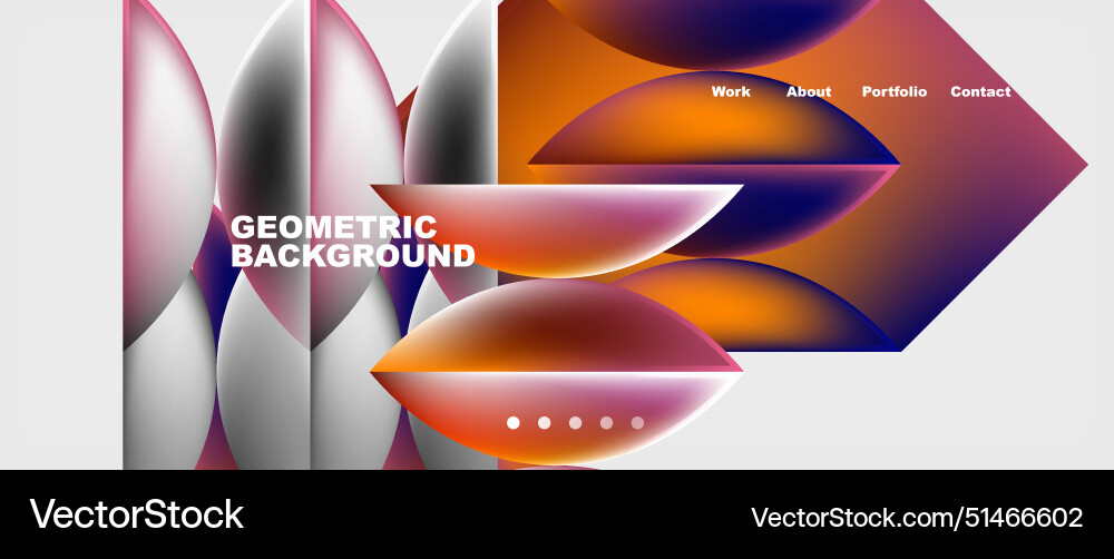 Abstract geometric shapes web design page Vector Image