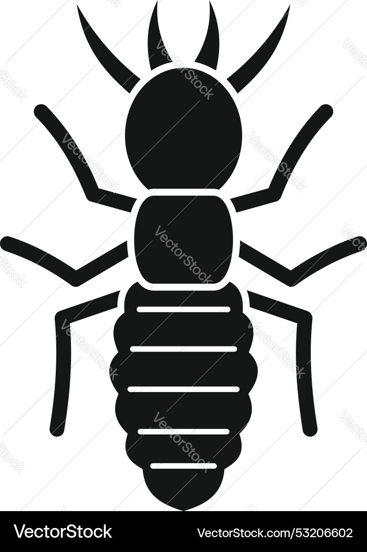Big termite insect spreading legs with abdomen Vector Image