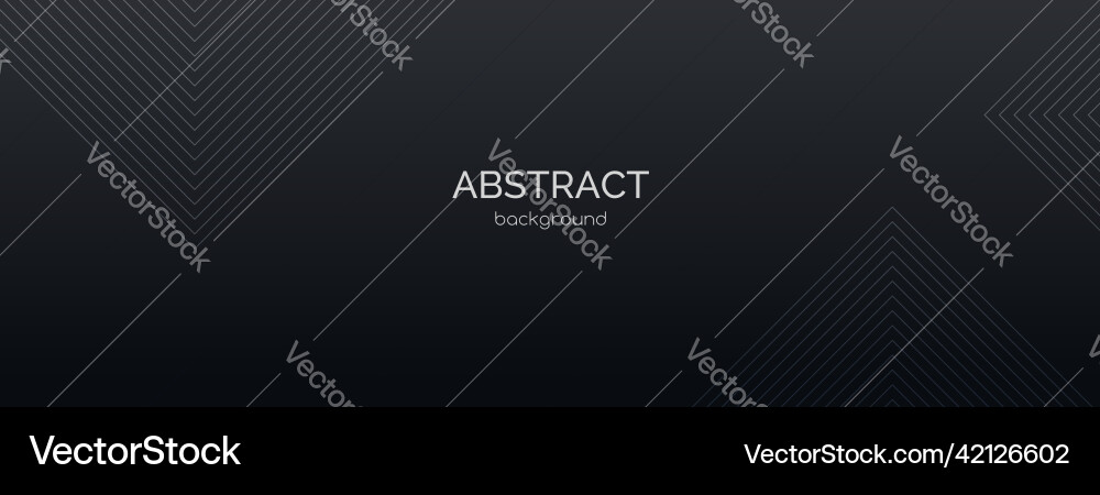 Black abstract long banner minimal dark Royalty Free Vector