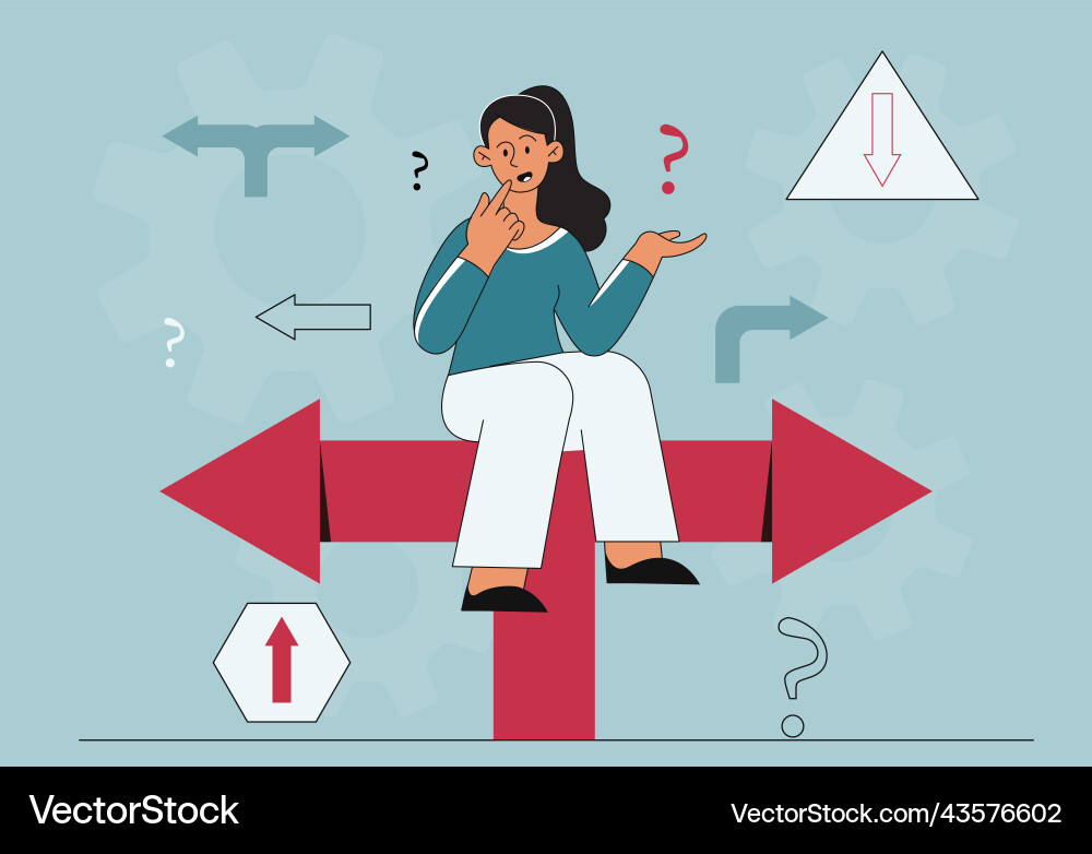 Choose right way Royalty Free Vector Image - VectorStock