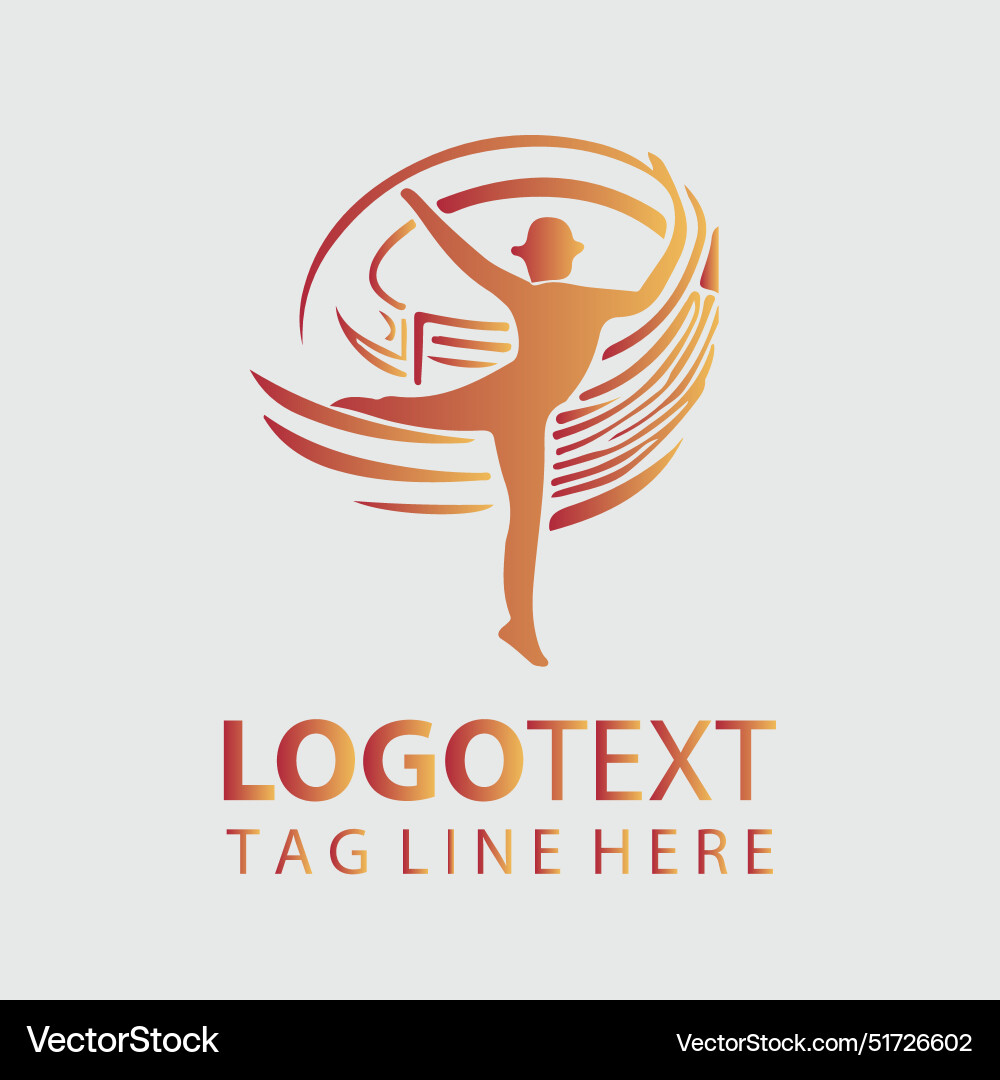 Dancing logo Royalty Free Vector Image - VectorStock