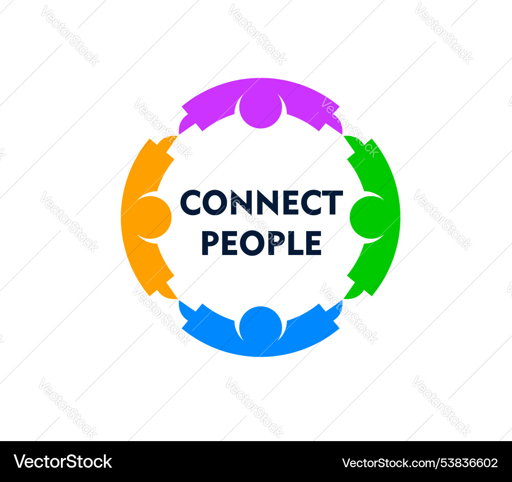 People Connection Icon Royalty Free Vector Image