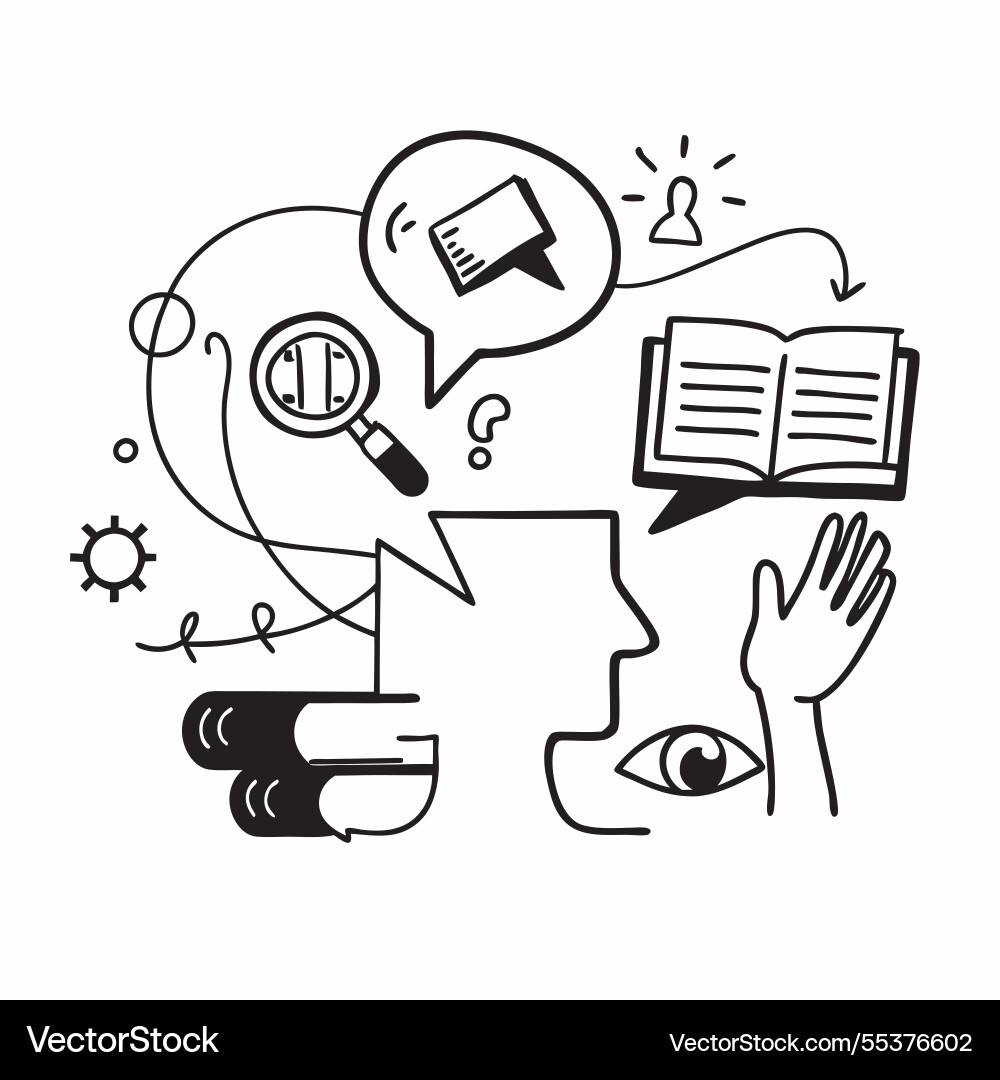 Teacher with ai language learning concept Vector Image