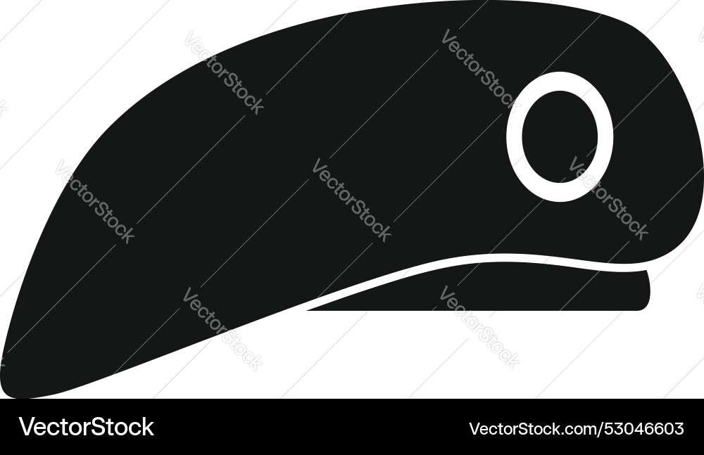 Black military beret representing service Vector Image