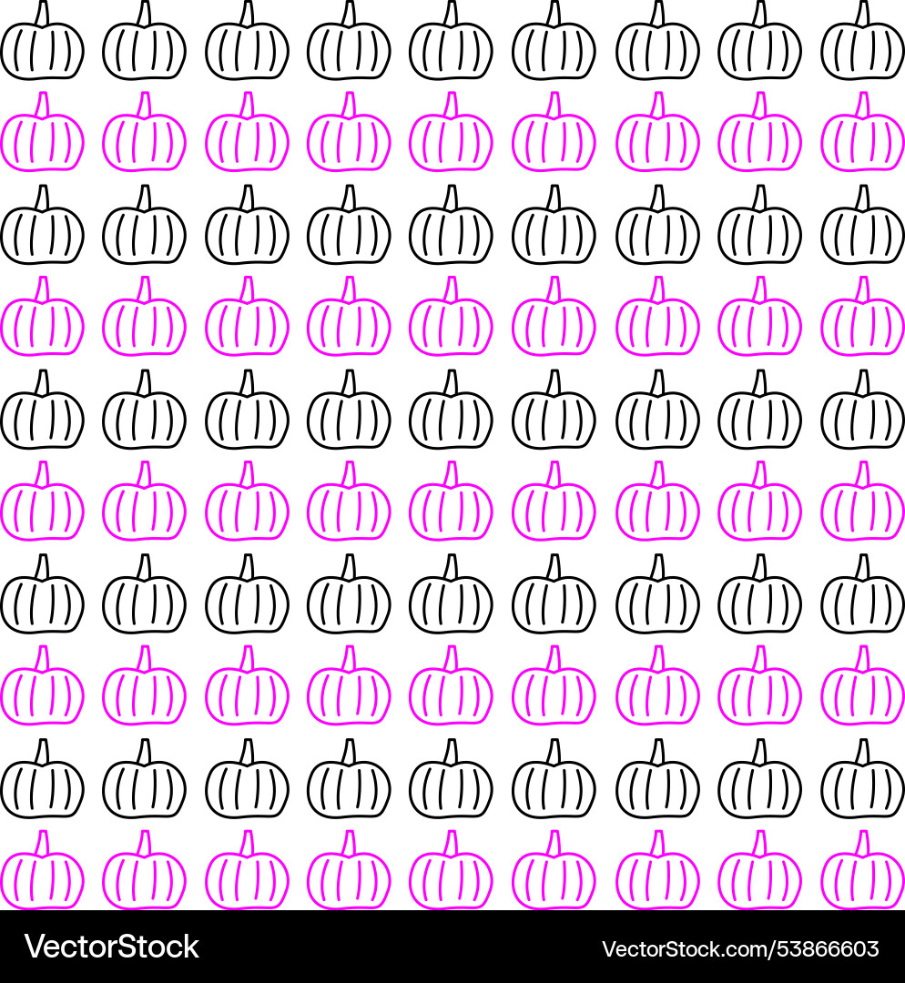 Colorful pumpkin heads design pattern Royalty Free Vector