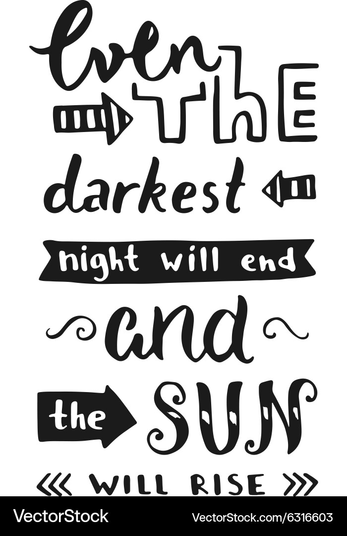 Hand drawn lettering poster Royalty Free Vector Image