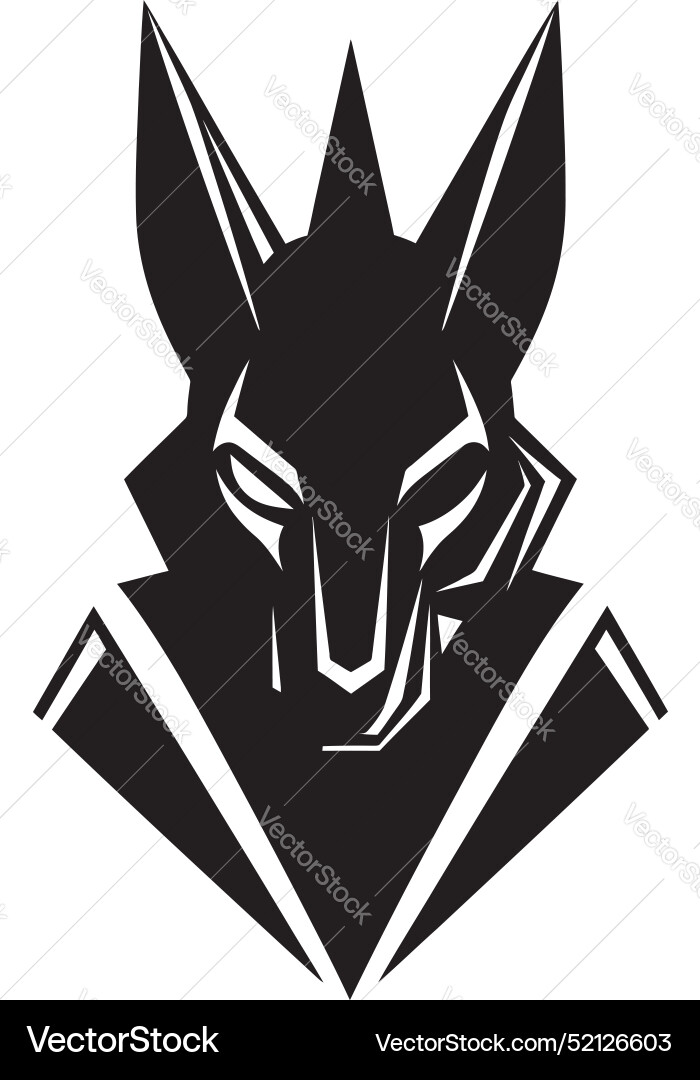 Modern guardian an abstract anubis icon Royalty Free Vector