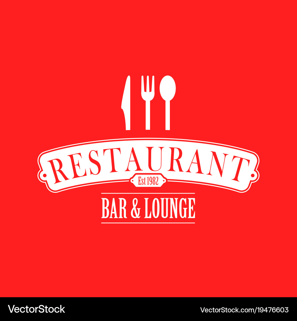 Red restaurant design Royalty Free Vector Image