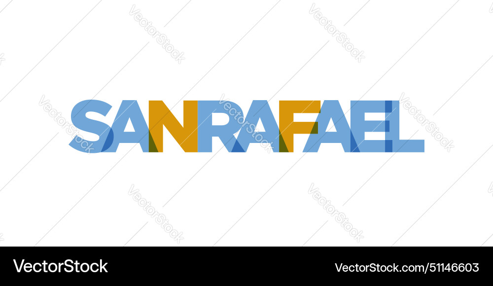 San rafael in the argentina emblem design Vector Image