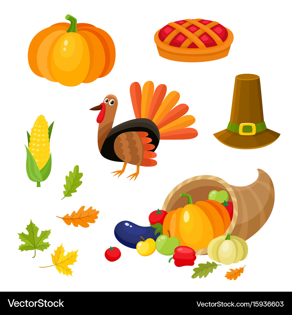 Thanksgiving Harvest Symbols – Royalty-Free Vector | VectorStock