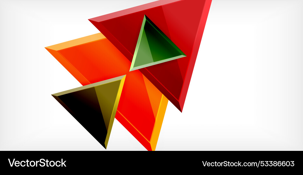 Triangle Glass Shapes Geometric Abstract Vector Image