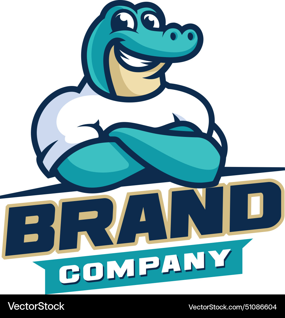 Alligator mascot design Royalty Free Vector Image