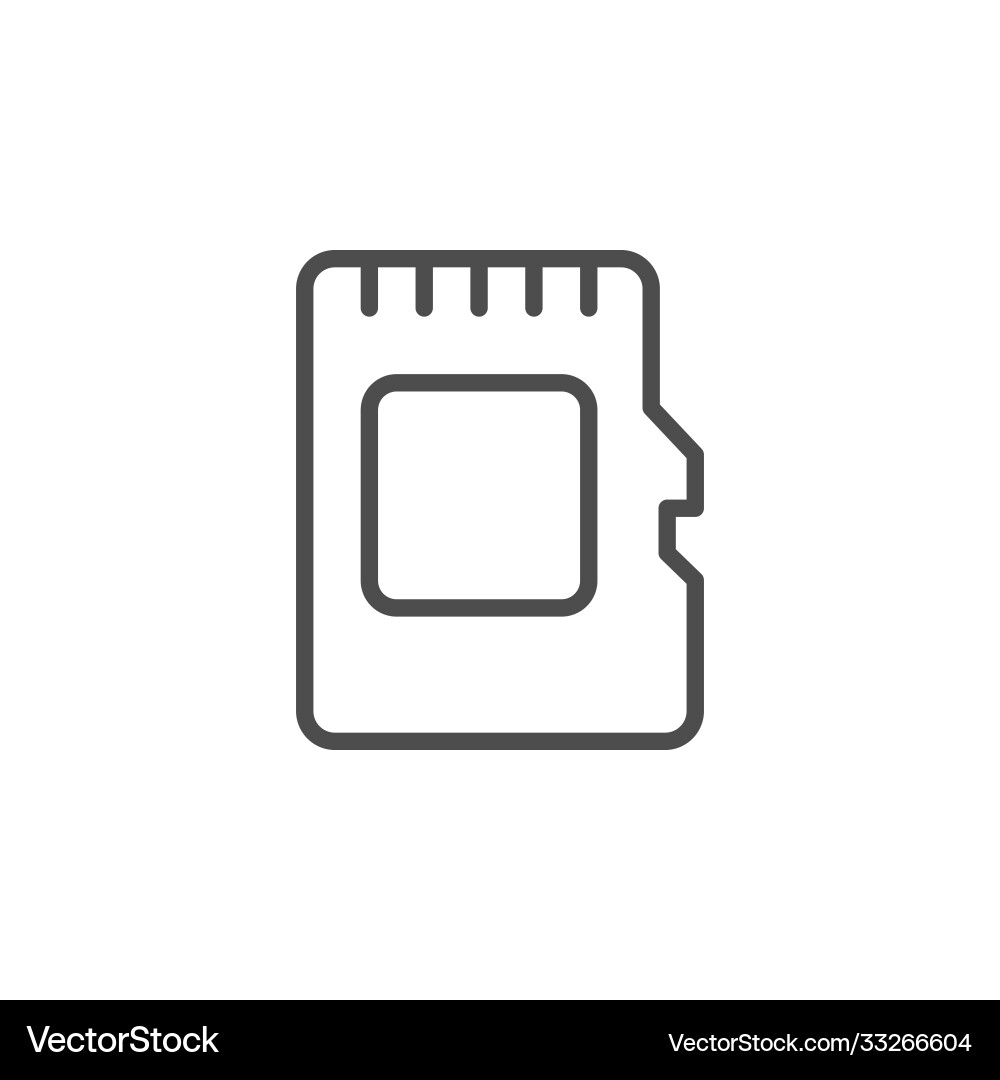 Memory Card Icon - SD Card Royalty Free Vector Image