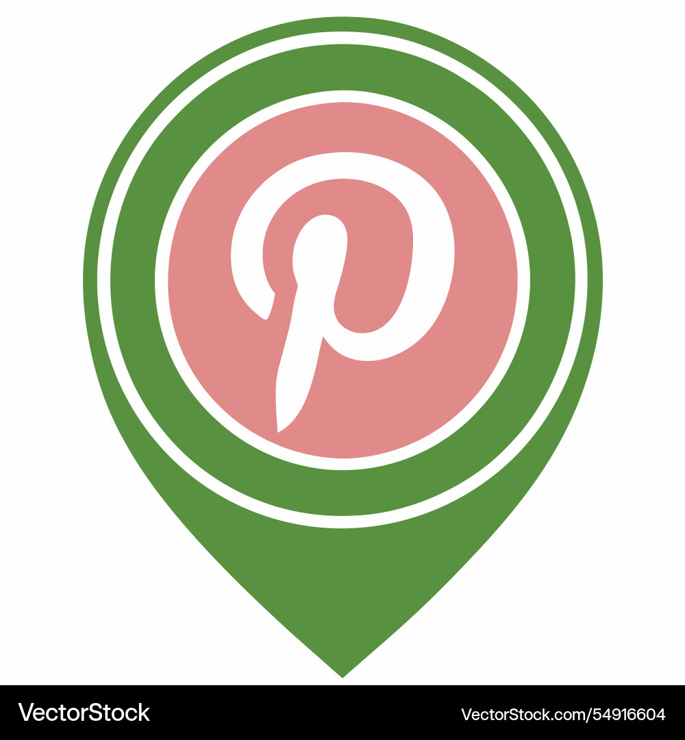 Pinterest logo icon art design for website Vector Image
