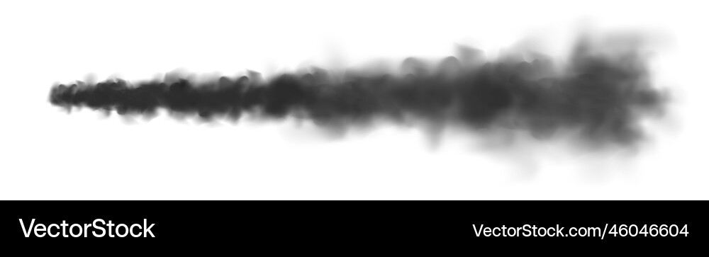 Realistic missile or bullet trace airplane Vector Image