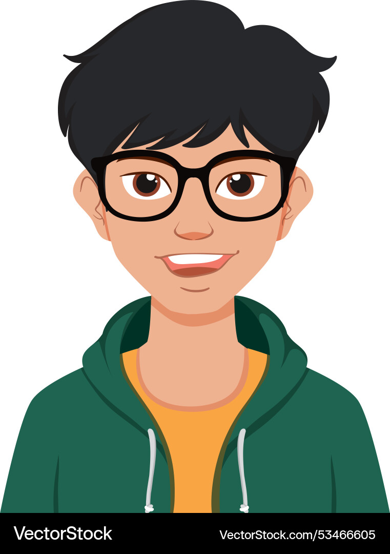 A happy young man smiling Royalty Free Vector Image