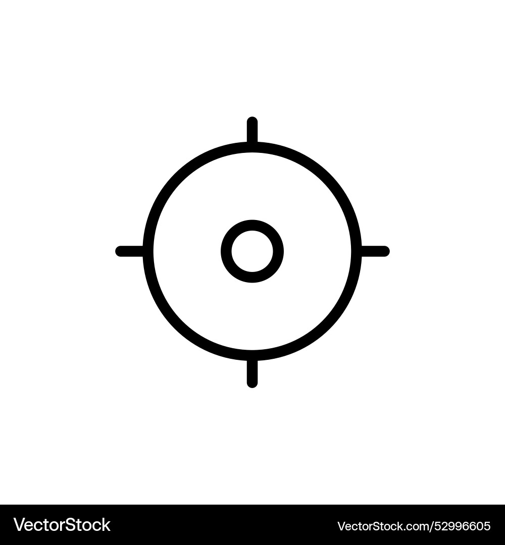 Bullseye target icon for goals and objectives Vector Image