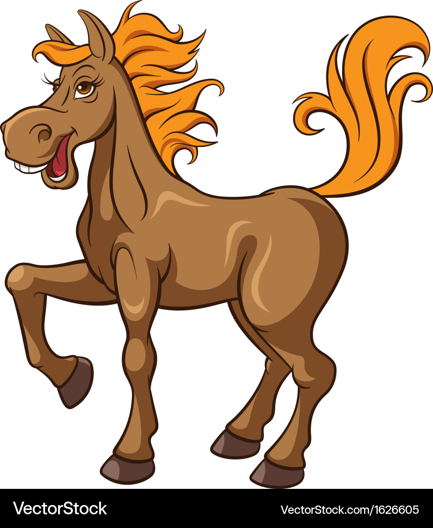Cartoon horse Royalty Free Vector Image - VectorStock