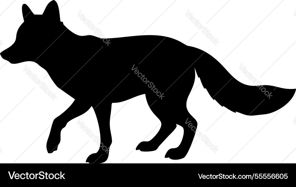 Fox silhouette Royalty Free Vector Image - VectorStock
