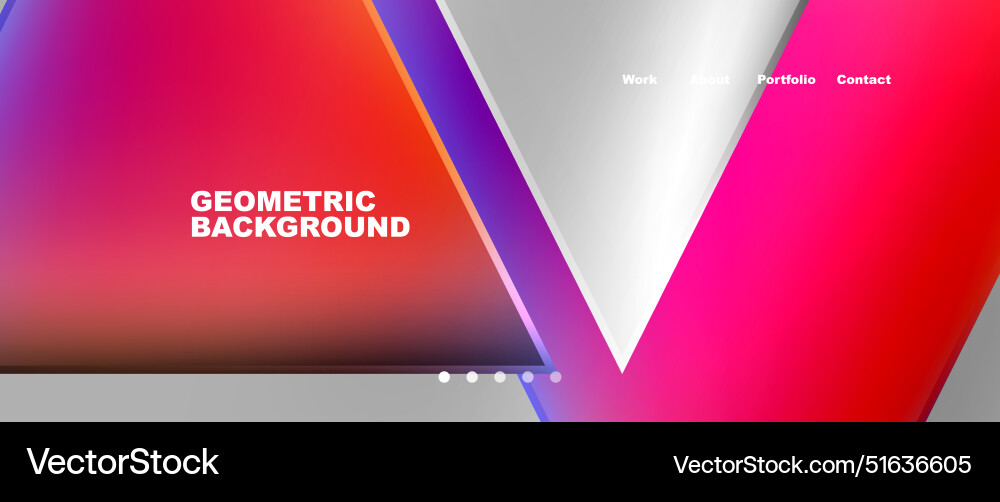 Metal triangles with colorful bright triangles Vector Image