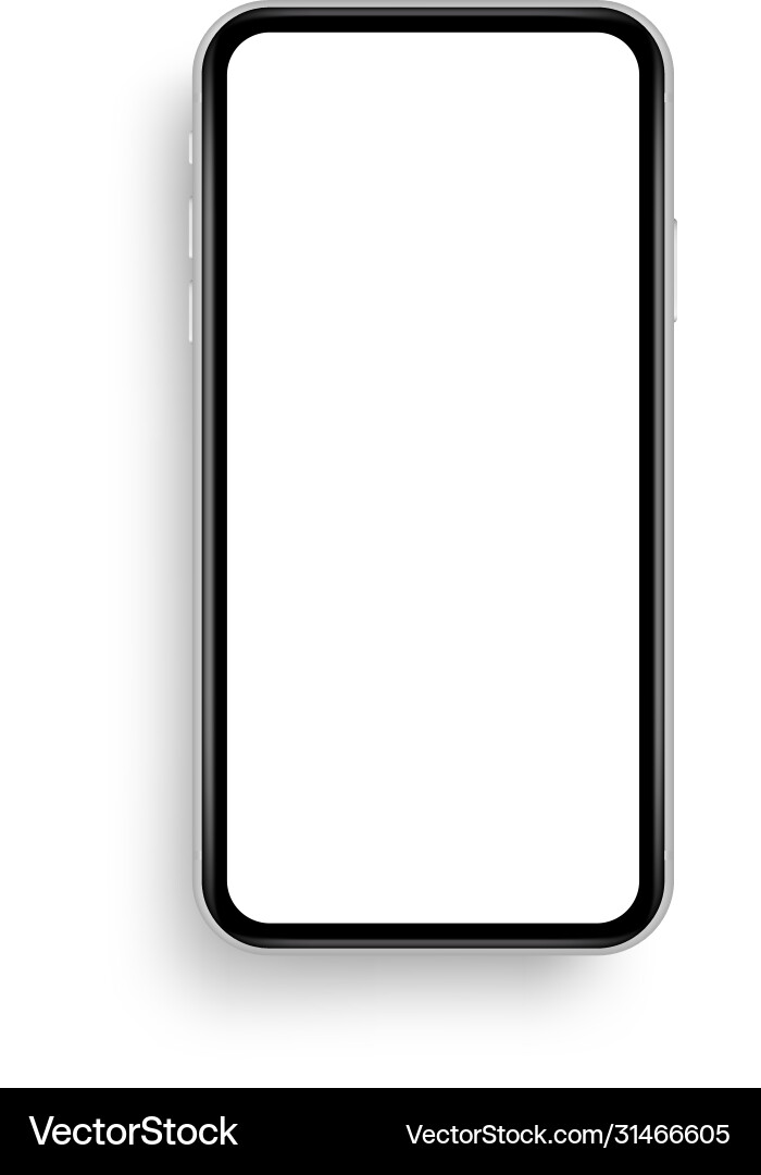 Modern smartphone frame mockup isolated Royalty Free Vector