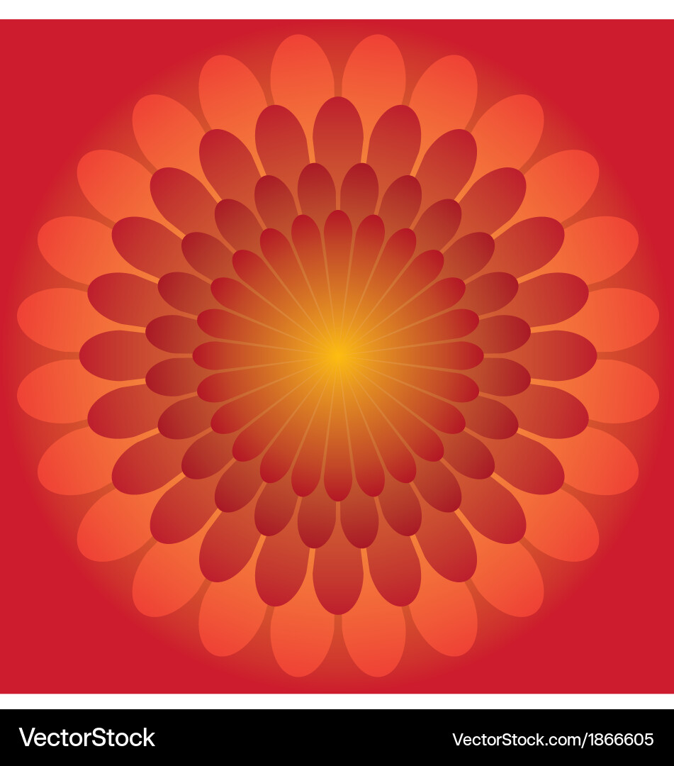 Red flower Royalty Free Vector Image - VectorStock