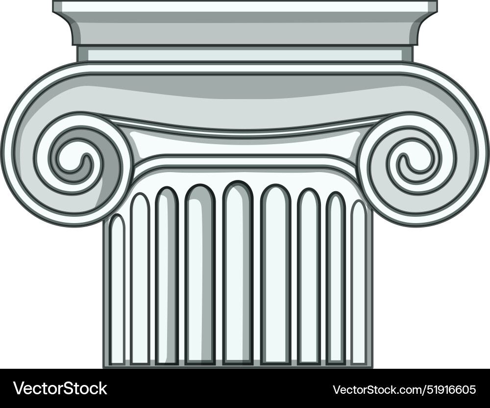 Stone column ancient cartoon Royalty Free Vector Image