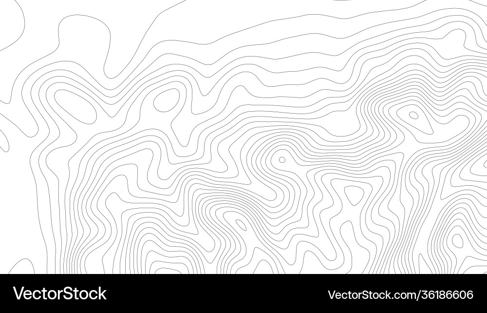 Abstract Topographic Elevation Lines Royalty Free Vector