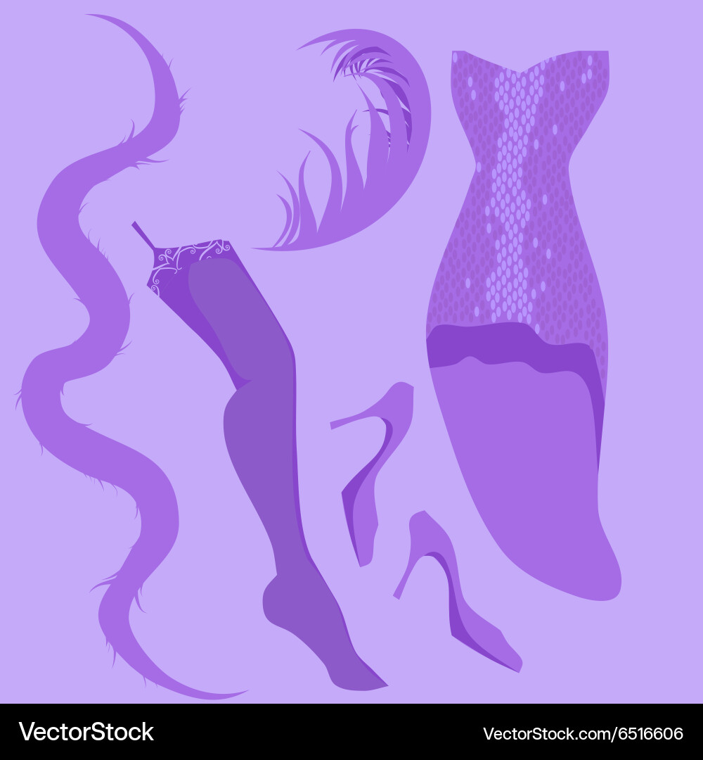 Burlesque retro look Royalty Free Vector Image