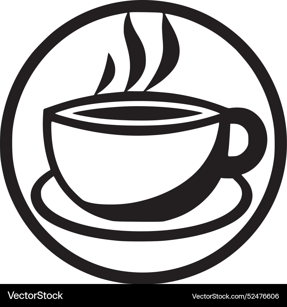 Coffee - black and white isolated icon Royalty Free Vector