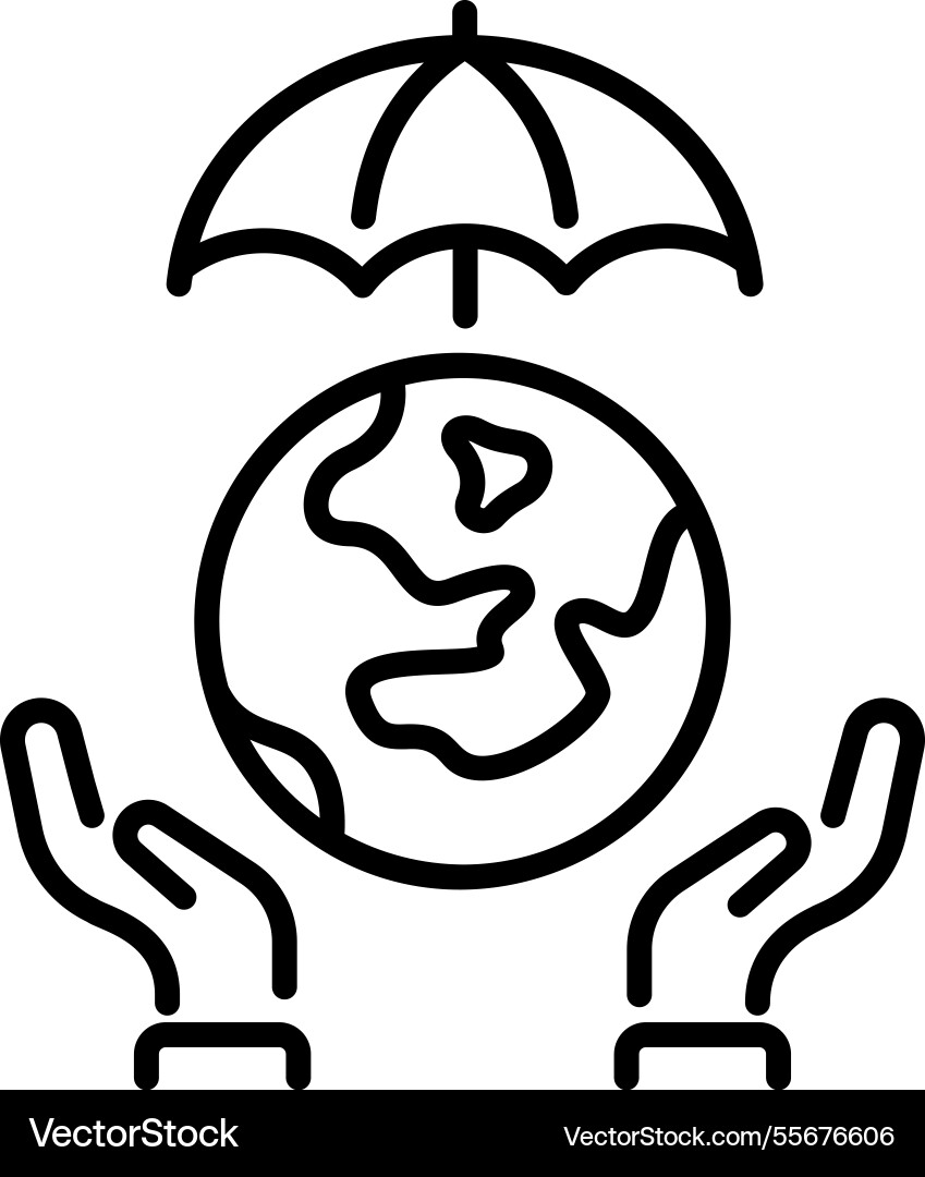 Environmental insurance Royalty Free Vector Image