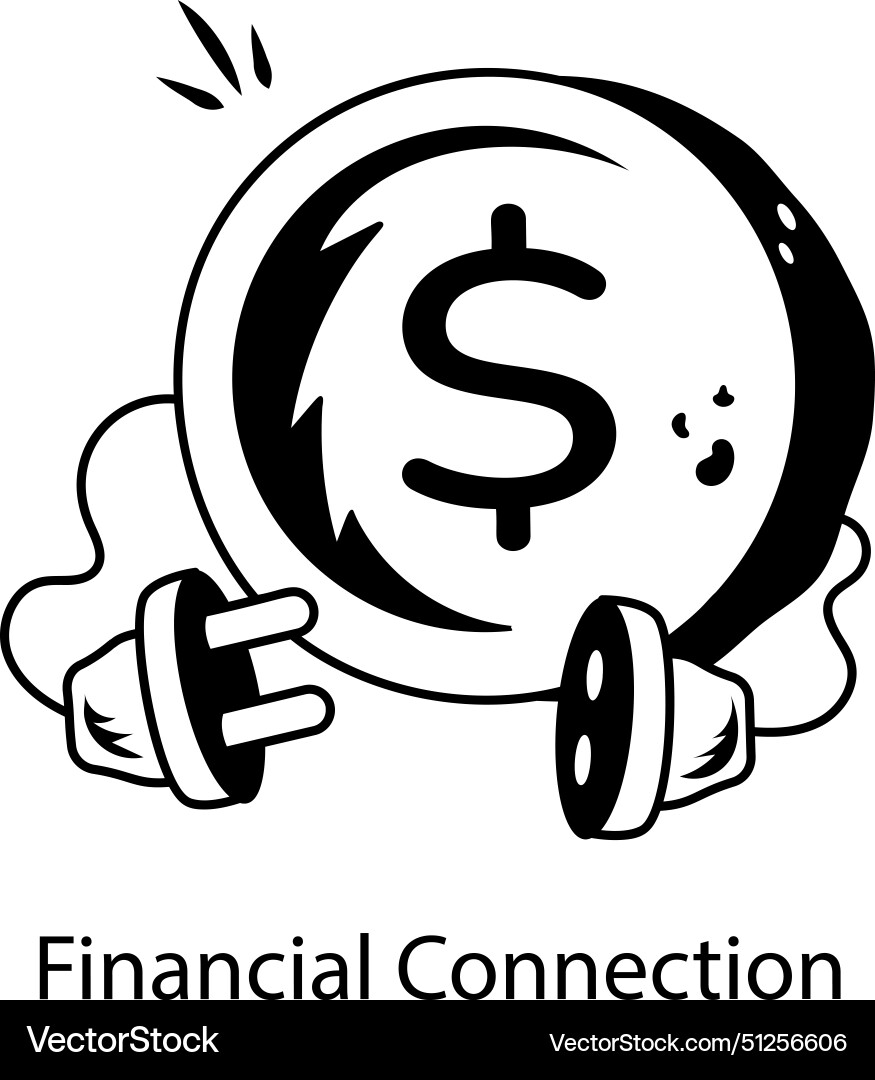 Financial connection Royalty Free Vector Image