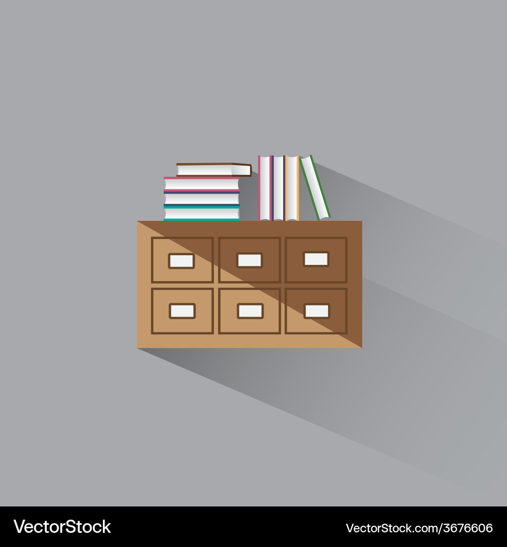 Library catalog of books Royalty Free Vector Image