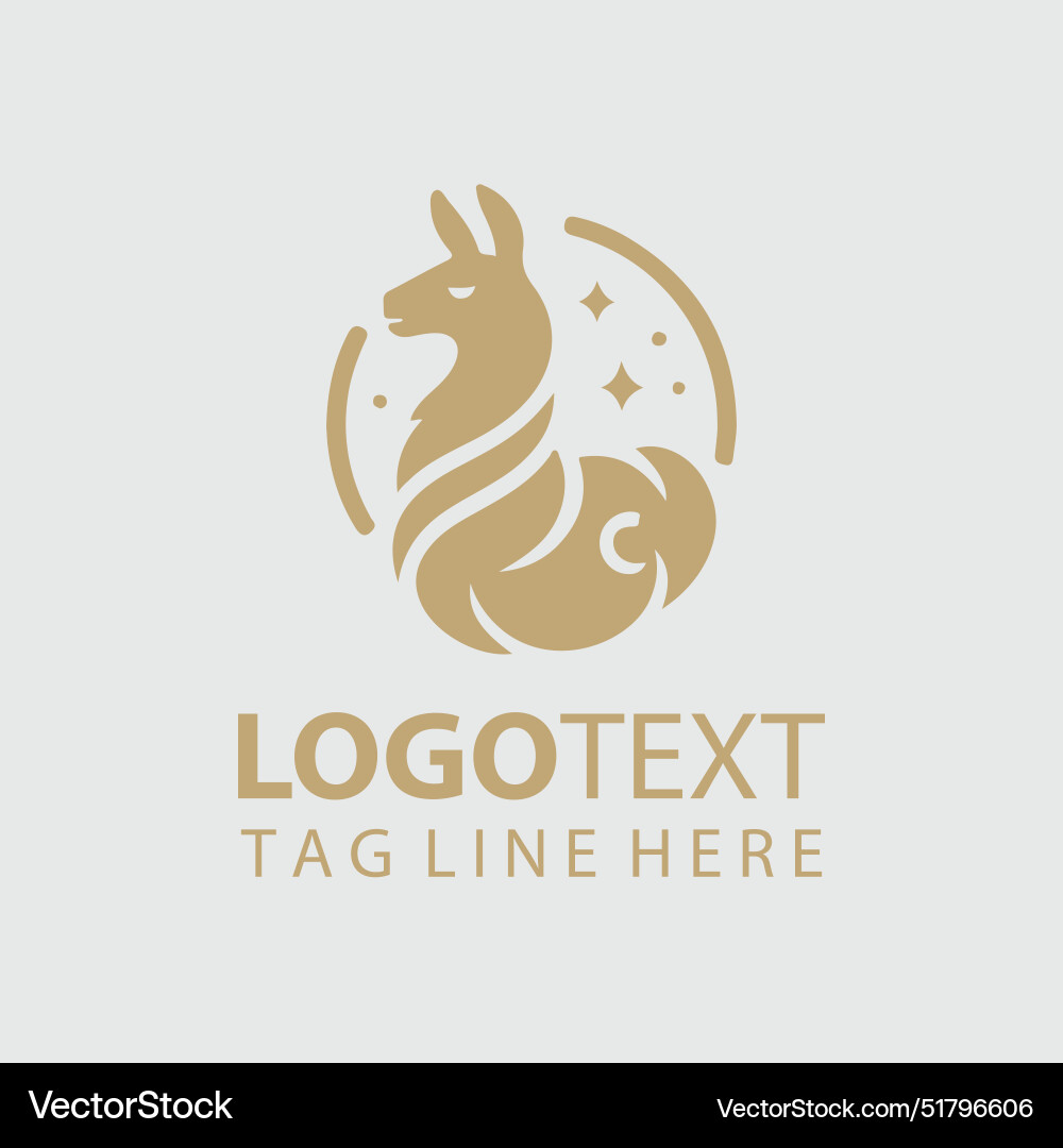 Llama logo Royalty Free Vector Image - VectorStock