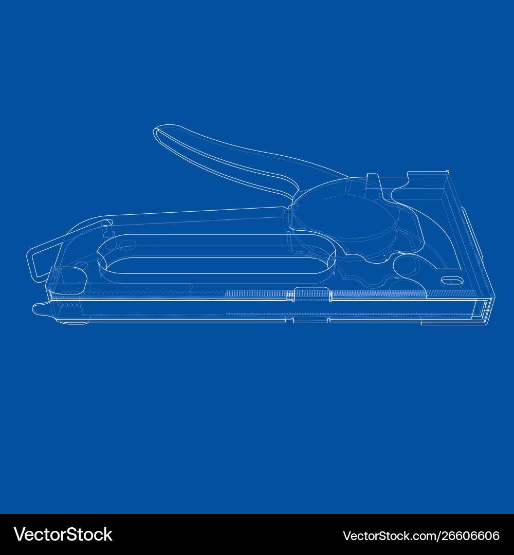 Outline construction stapler Royalty Free Vector Image
