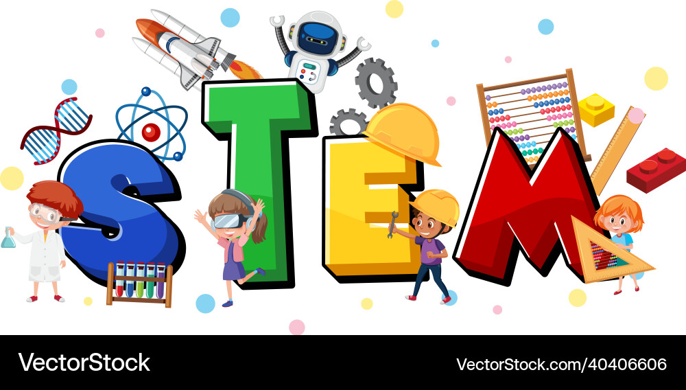 STEM Education Icon Set Royalty Free Vector Image