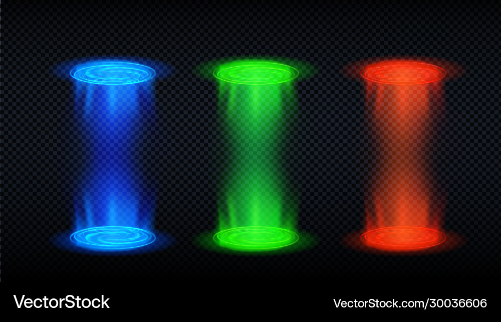 Teleport light effects Royalty Free Vector Image