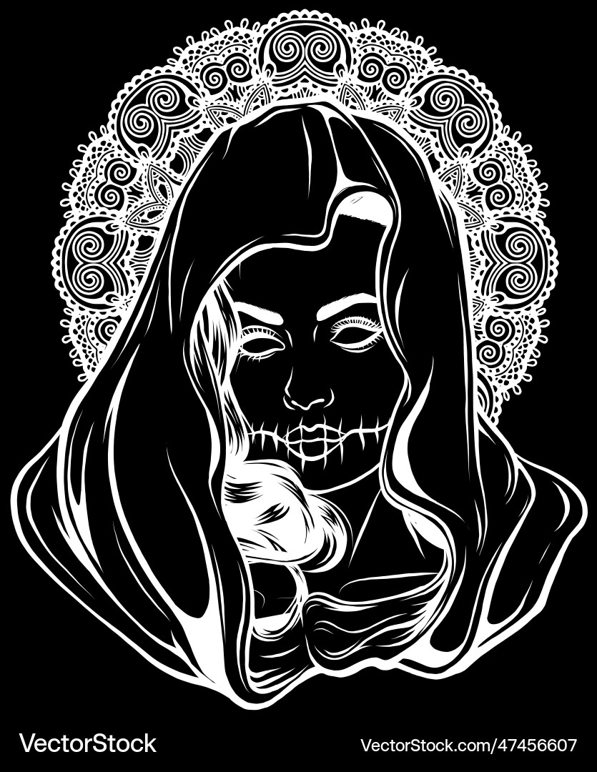 Dead girl in white line Royalty Free Vector Image