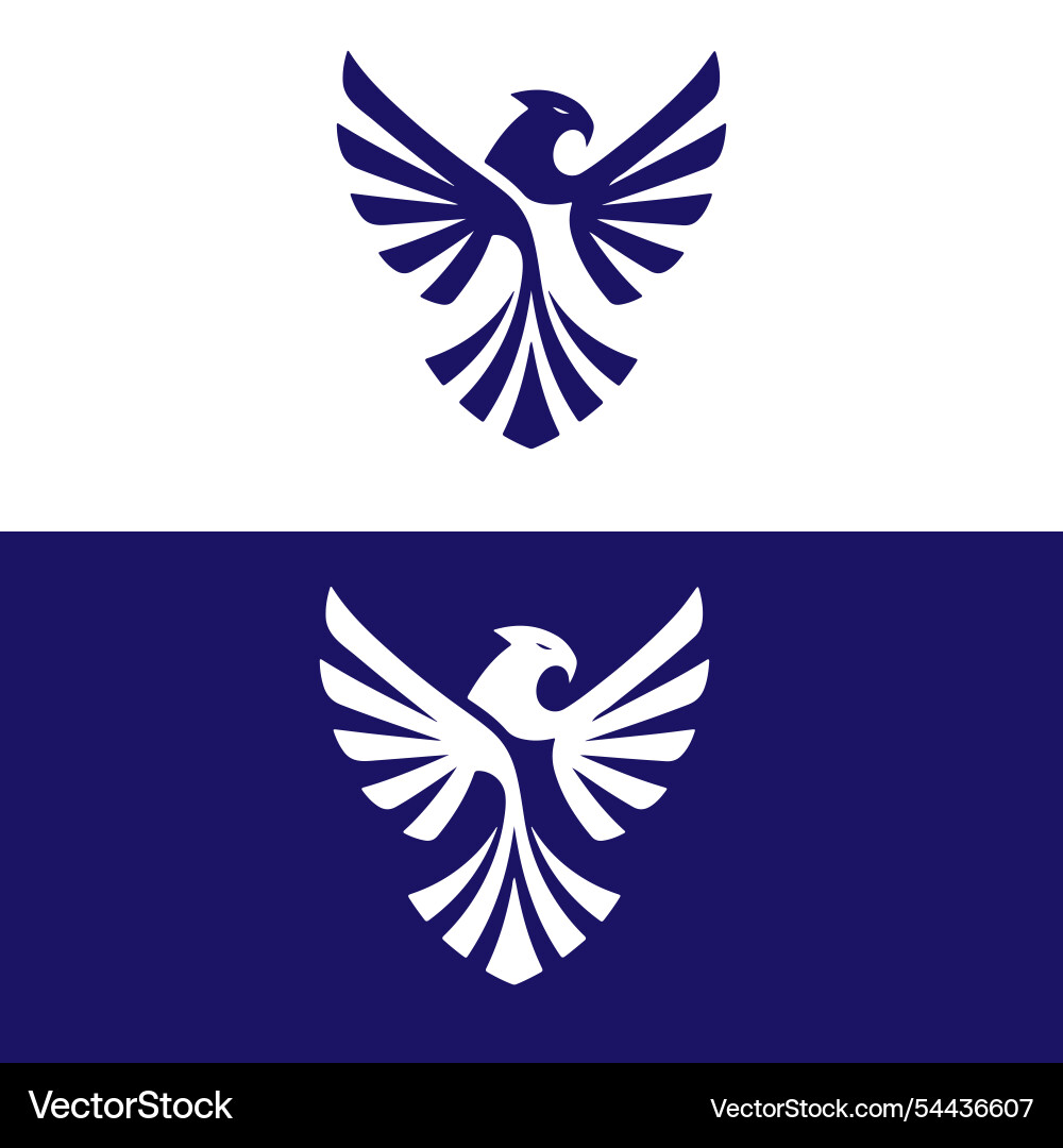 Geometric eagle silhouette Royalty Free Vector Image