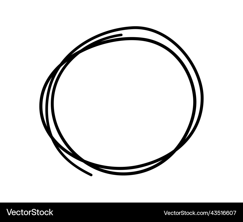 Hand drawn scribble circle doodle sketch Vector Image